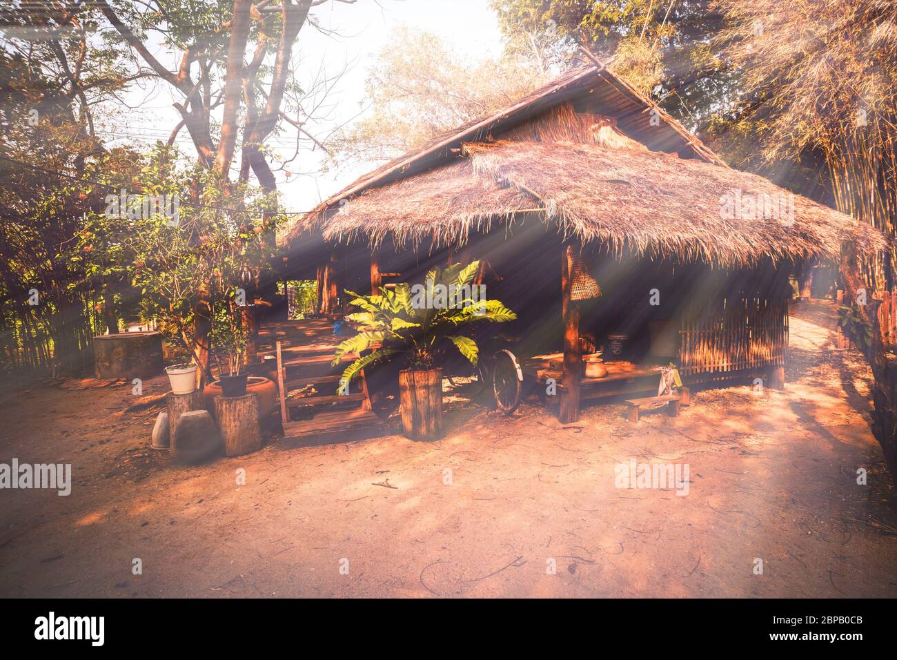 Sun rays through the land of simple, rustic and down to basic living ...