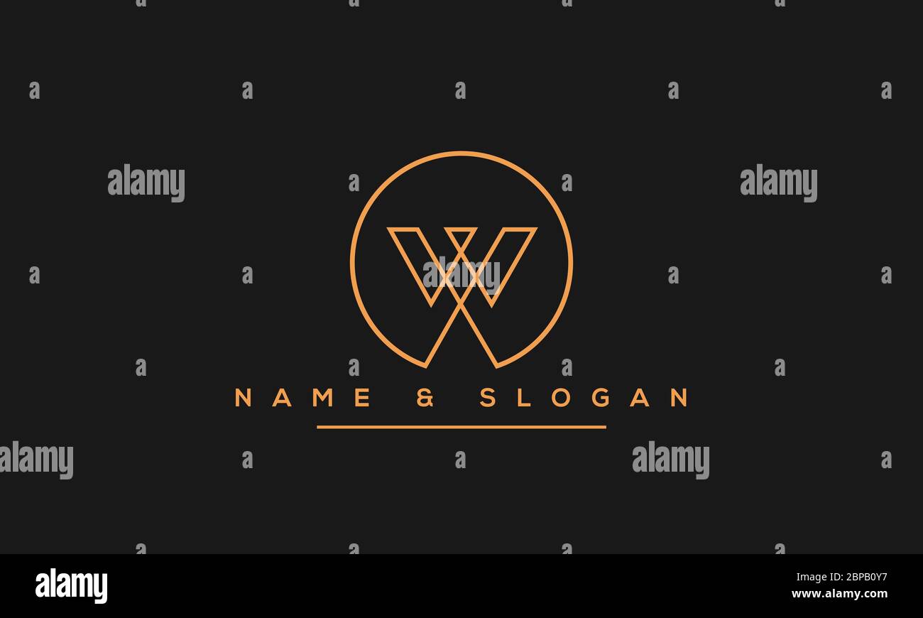 Abstract Letter W, WW Logo Monogram Stock Vector Image & Art - Alamy