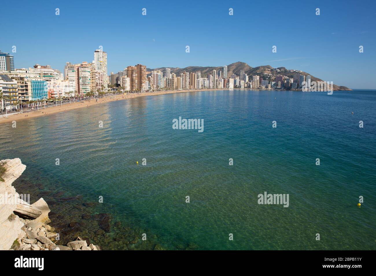 Playa levante beach benidorm spain view hi-res stock photography and ...