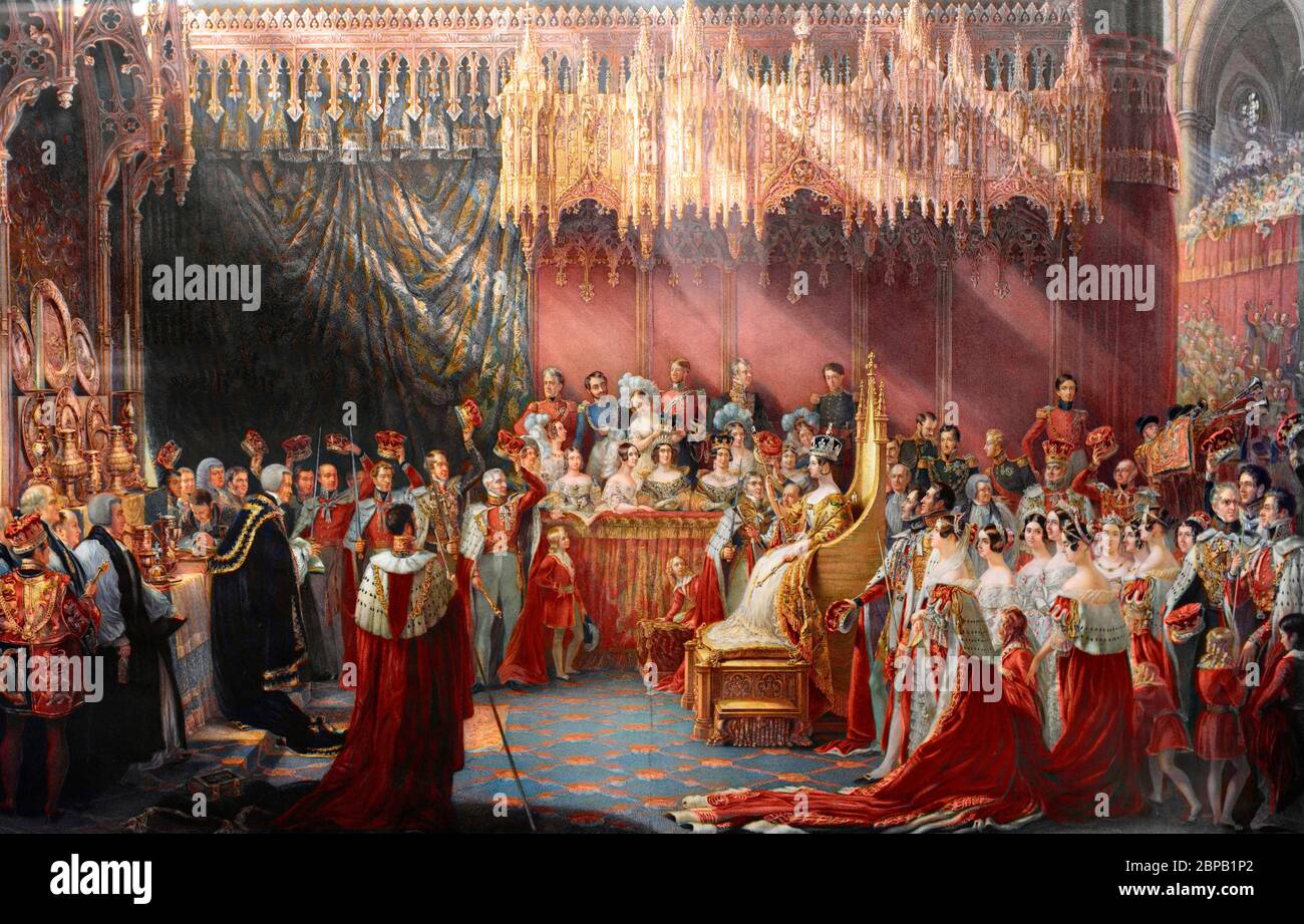 Queen victoria coronation engraving hi-res stock photography and images ...