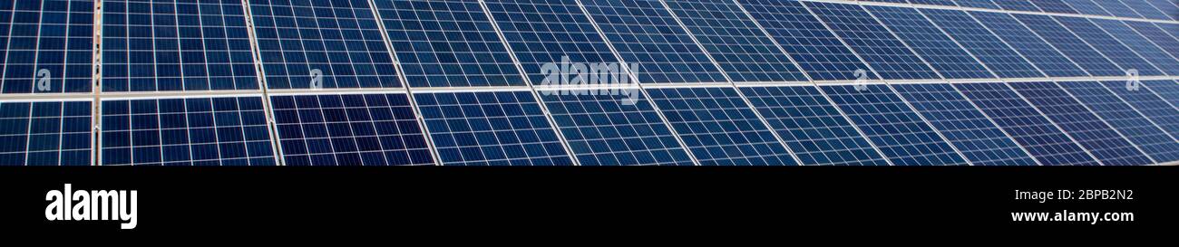 Panorama Solar Panels background for solar energy concept images Stock ...