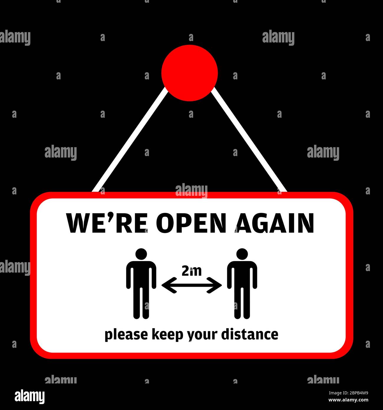 We are Open again after vector illustration welcoming customers after ...