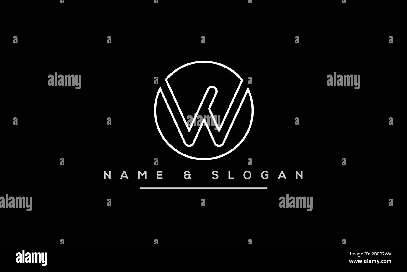 Abstract Letter W, WW Logo Monogram Stock Vector Image & Art - Alamy
