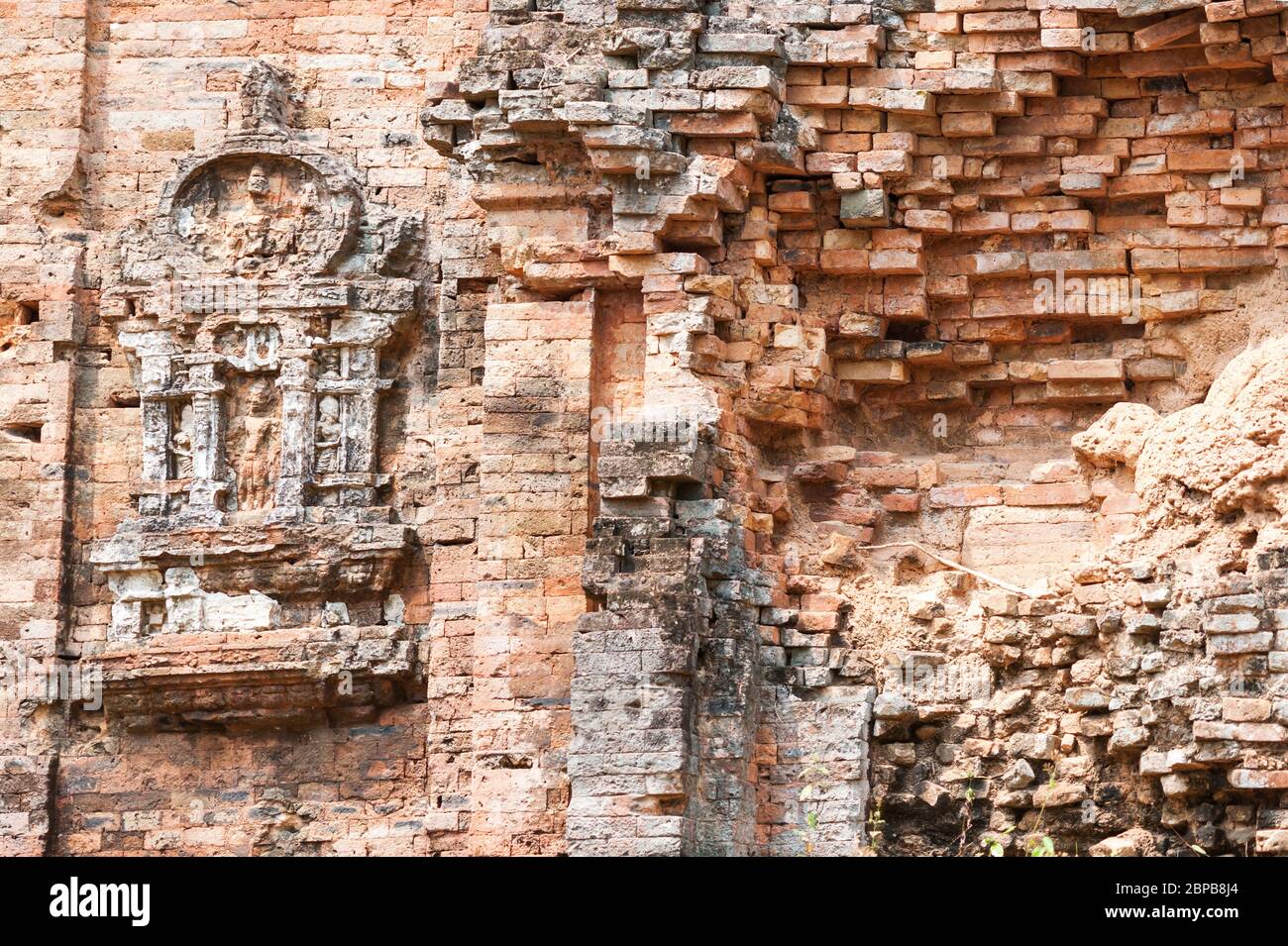 Details of a brick temple at Sambor Prei Kuk archaeological site ...