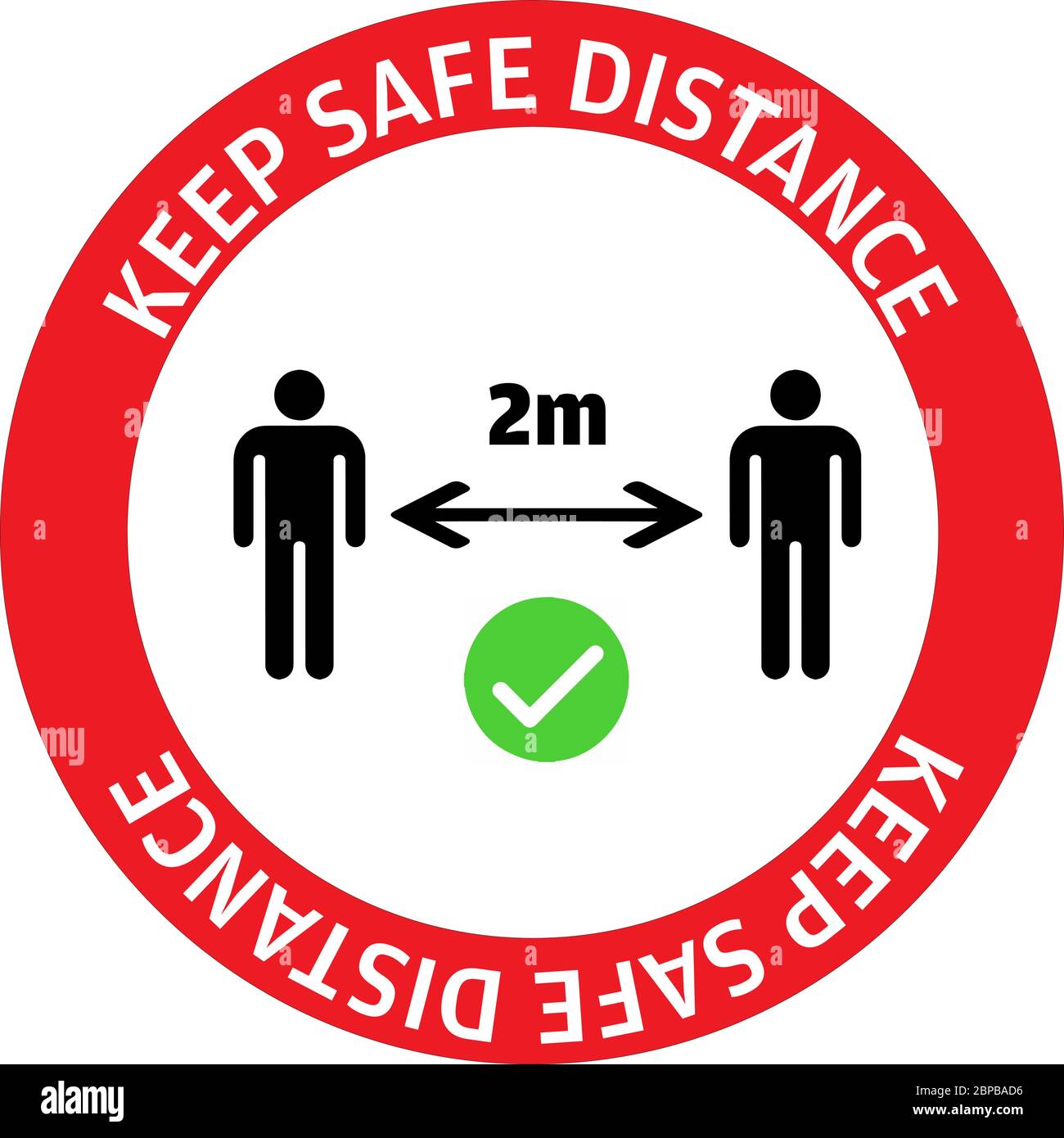 Warning sign sticker reminding the importance of maintaining safe ...