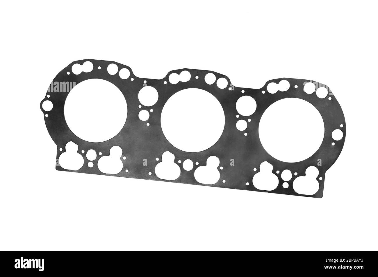 metal gasket of automobile engine cylinders, truck engine gasket close ...