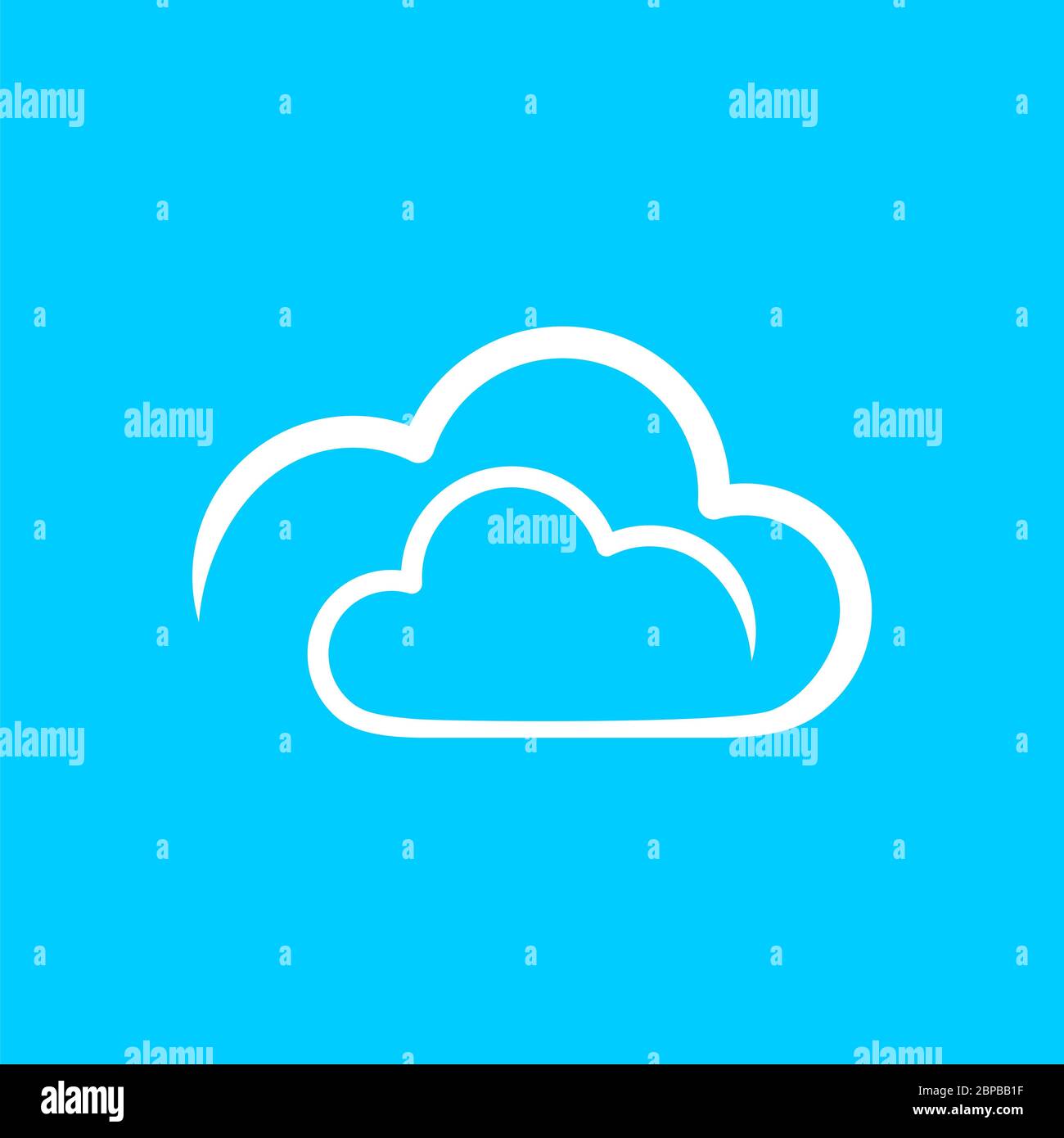 Simple Line Cloud Logo Template Illustration Design. Vector EPS 10 ...