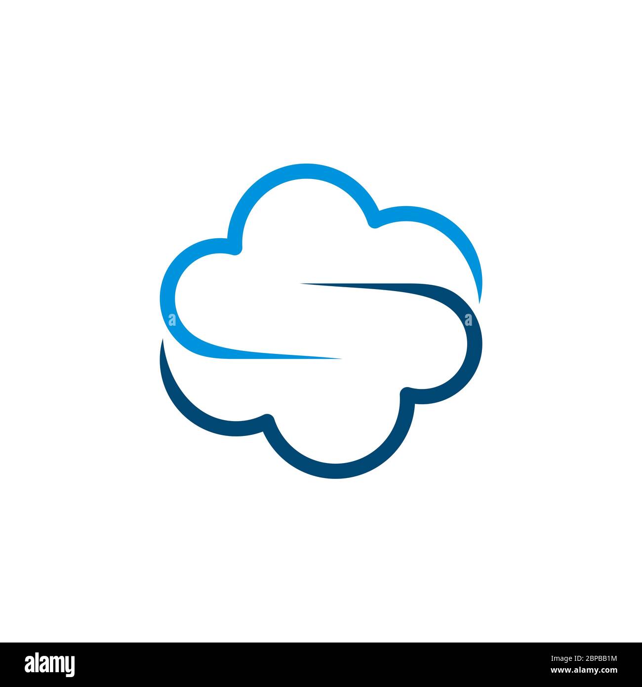 Simple Line Cloud Logo Template Illustration Design. Vector EPS 10 ...