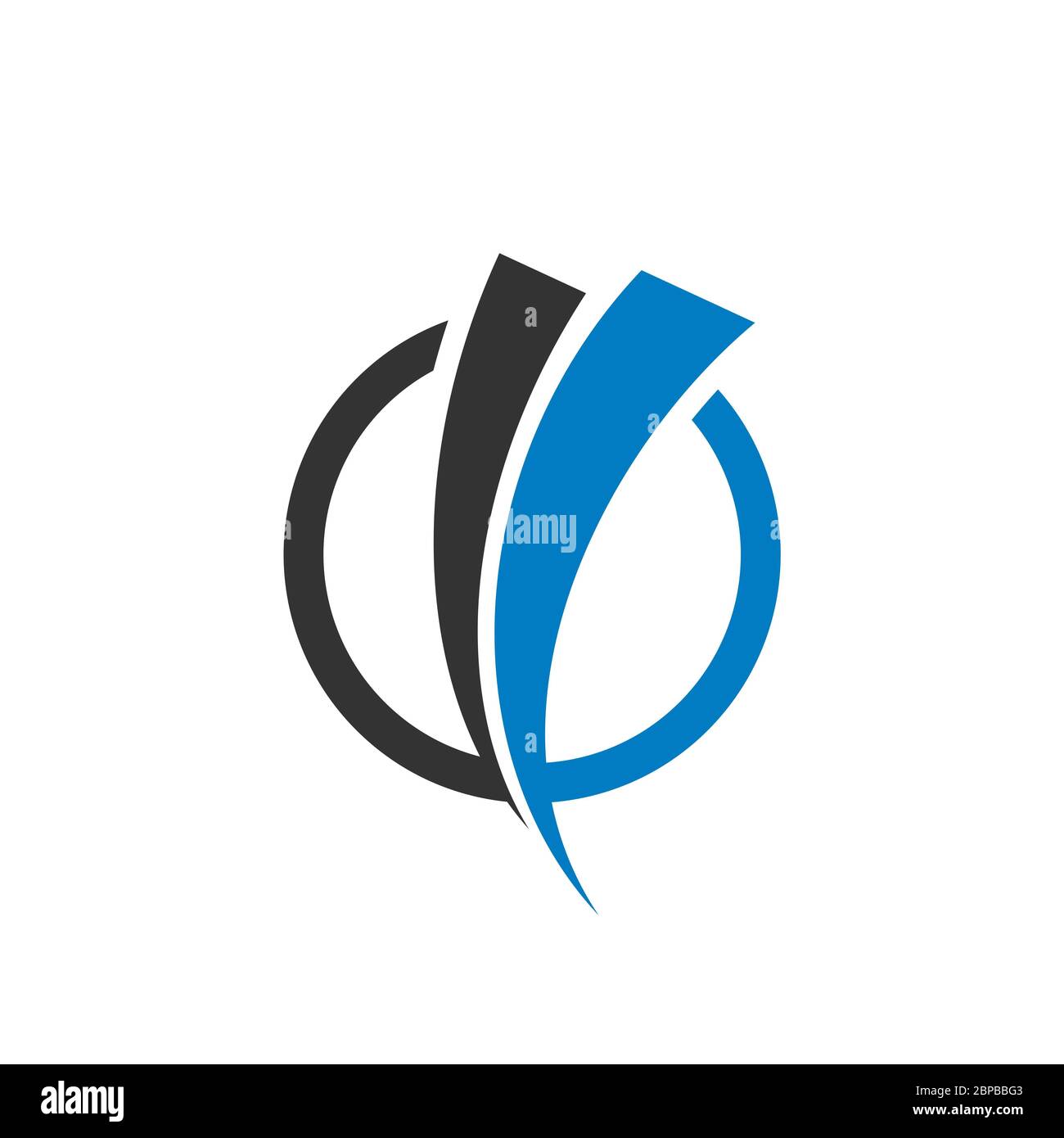 Blue and Grey Swoosh Logo Template Illustration Design. Vector EPS 10 ...