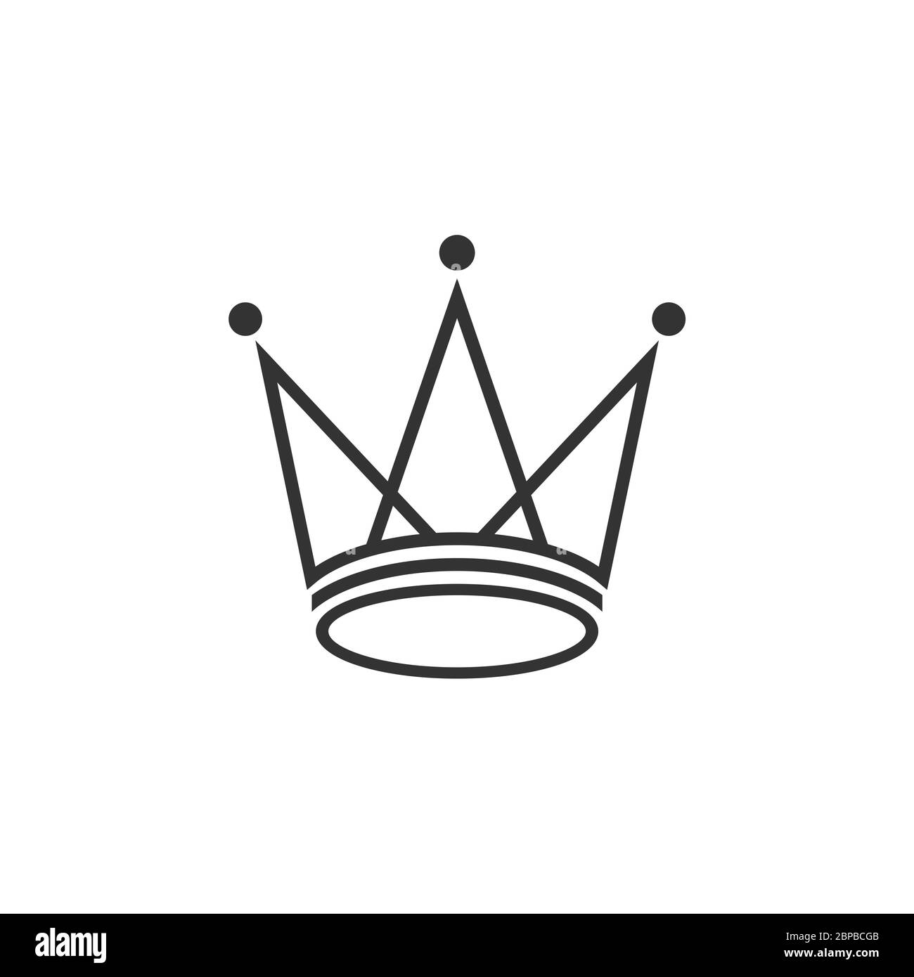 Ornamental Crown Line Logo Template Illustration Design. Vector EPS 10 ...