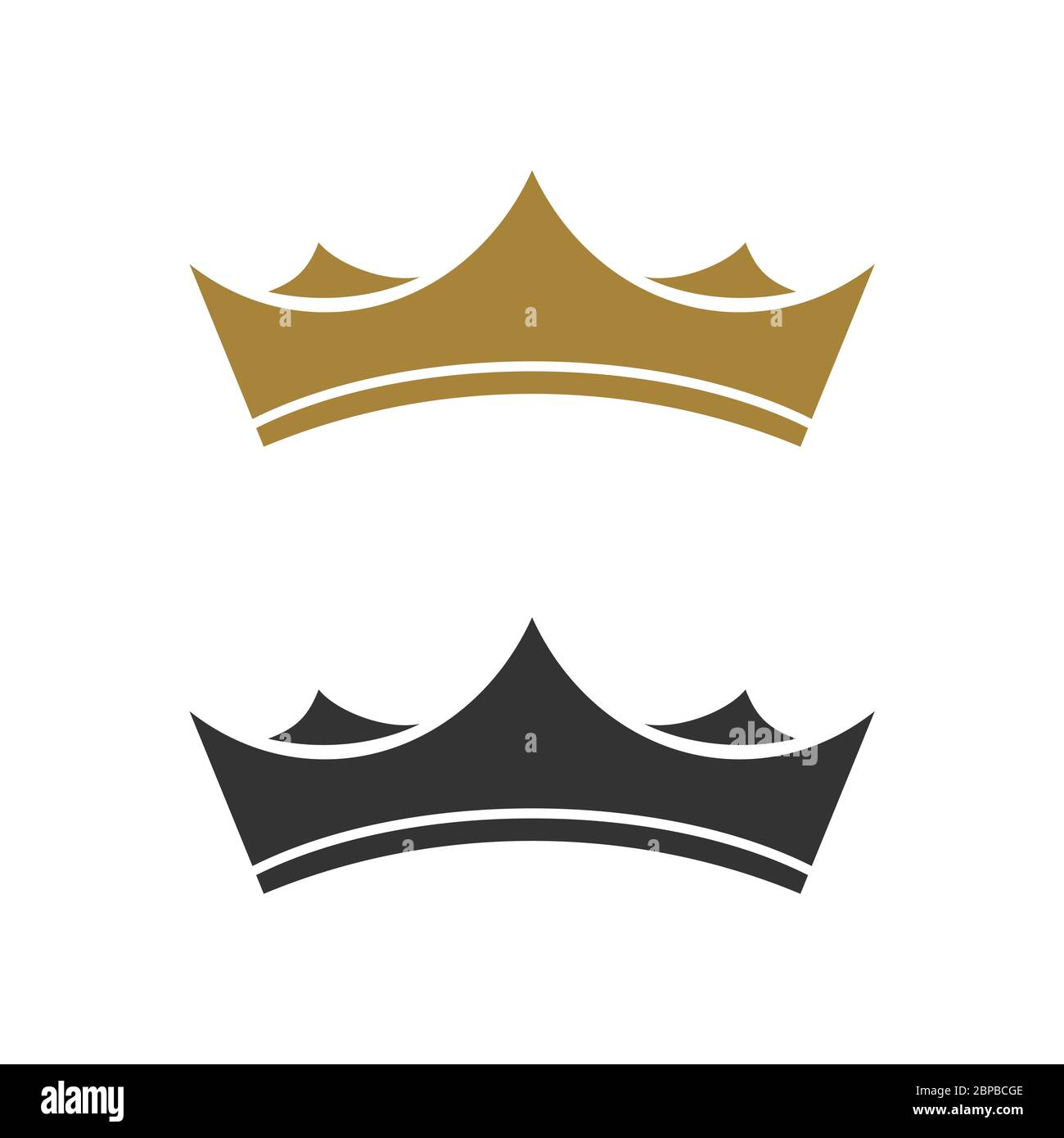 Ornamental Crown Line Logo Template Illustration Design. Vector EPS 10 ...
