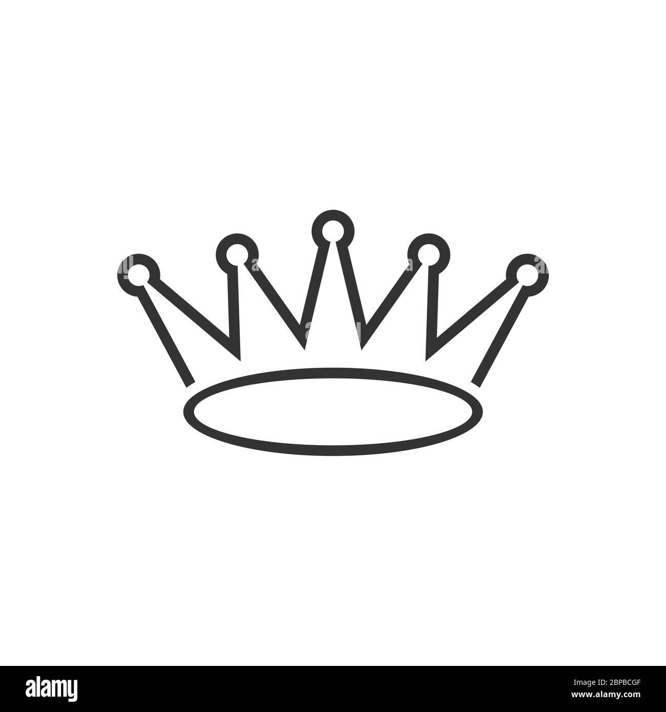 Ornamental Crown Line Logo Template Illustration Design. Vector EPS 10 ...