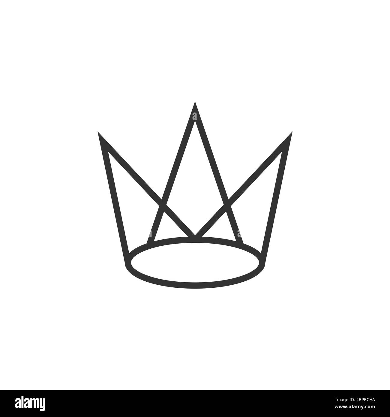 Ornamental Crown Line Logo Template Illustration Design. Vector EPS 10 ...