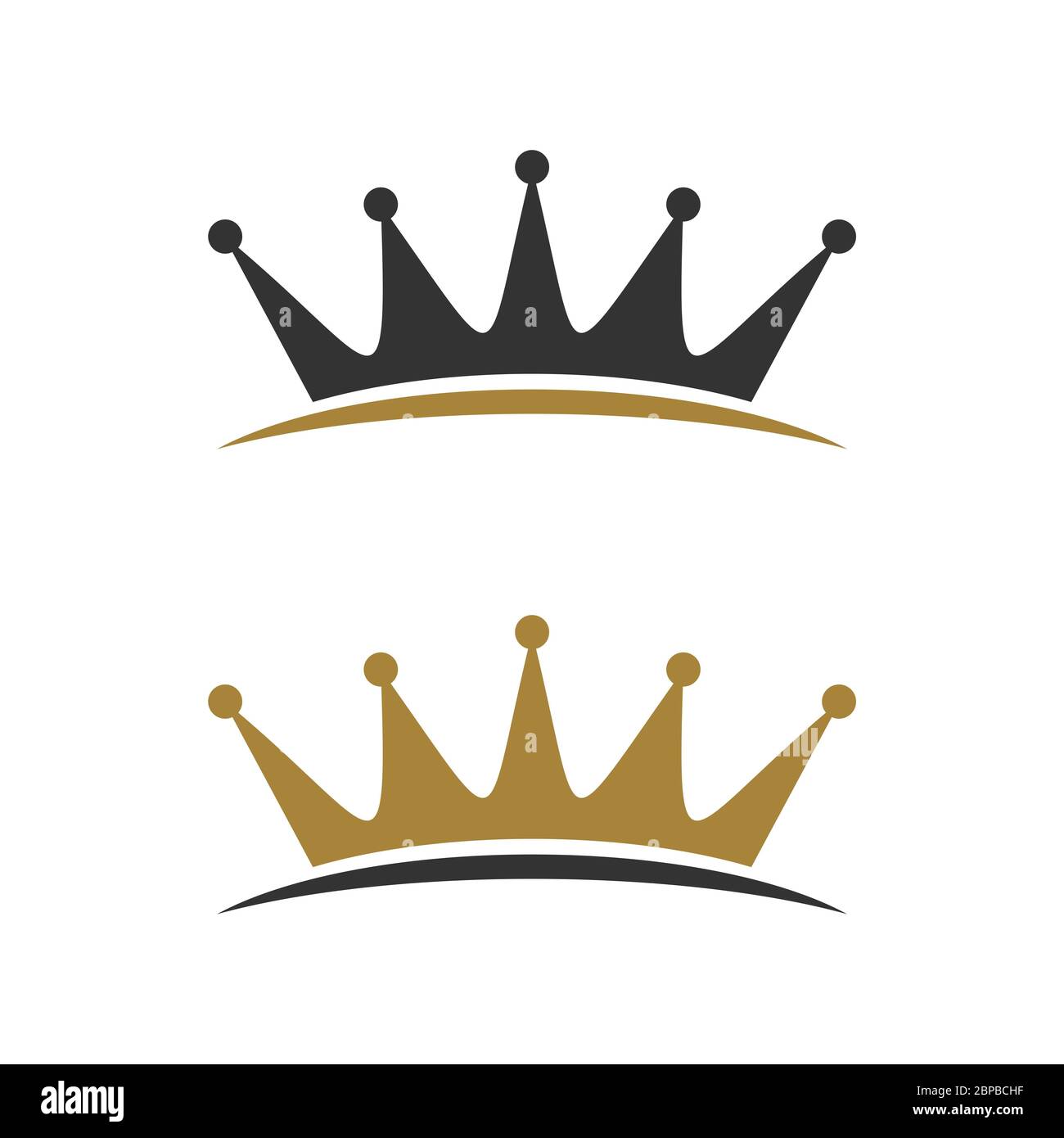 Ornamental Crown Line Logo Template Illustration Design. Vector EPS 10 ...