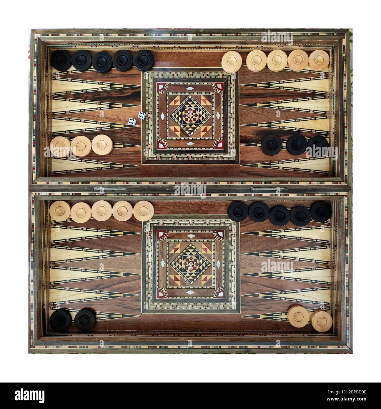 Backgammon with wooden inlay. Wooden backgammon board game of pearl ...