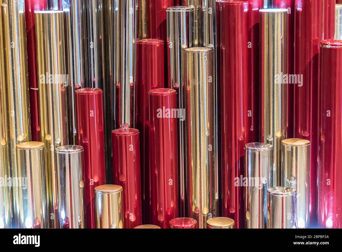 colorful metal pipes background Stock Photo - Alamy