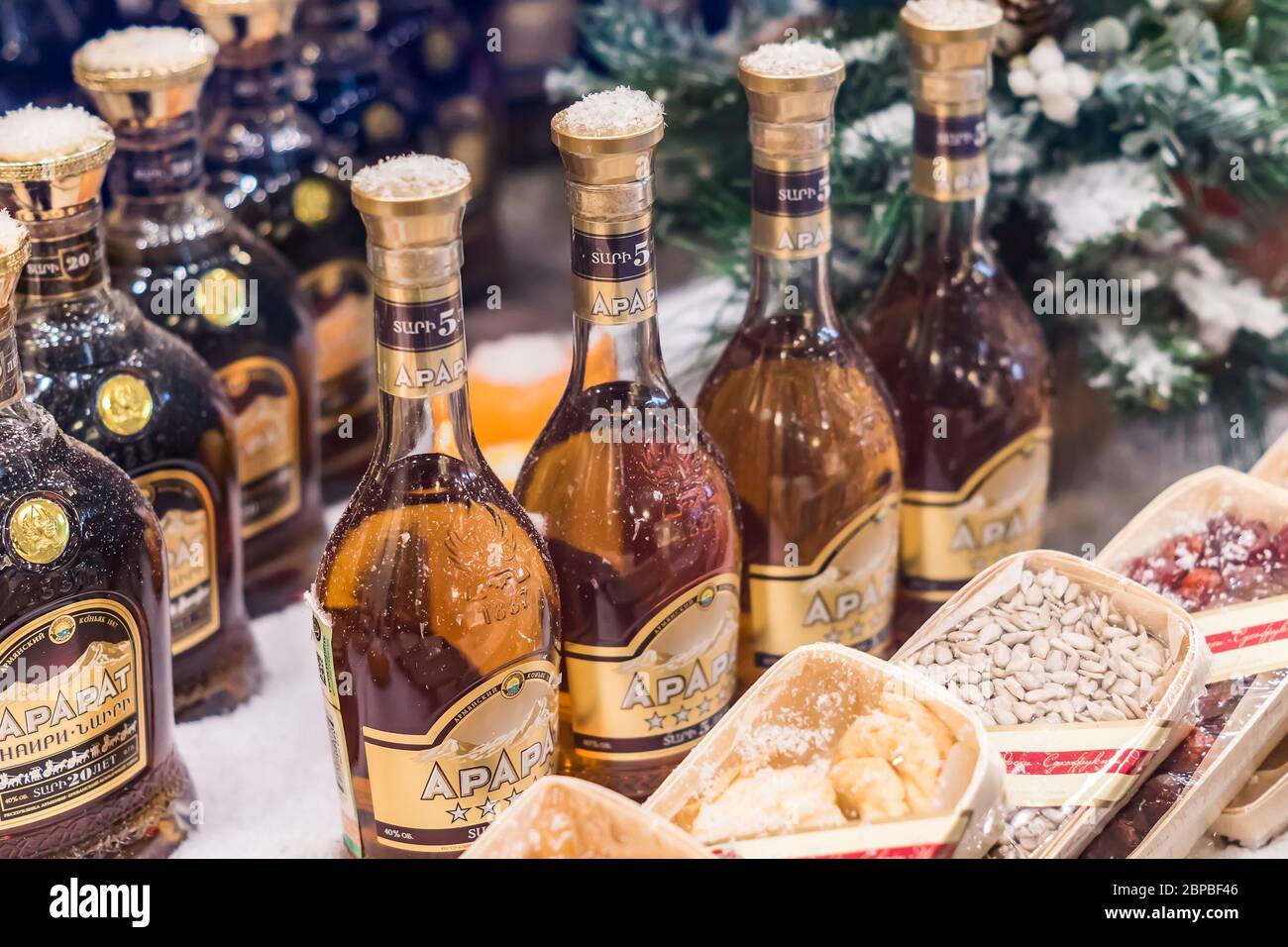Moscow, Russia - January 10. 2018: Window shop in GUM shapping mall ...