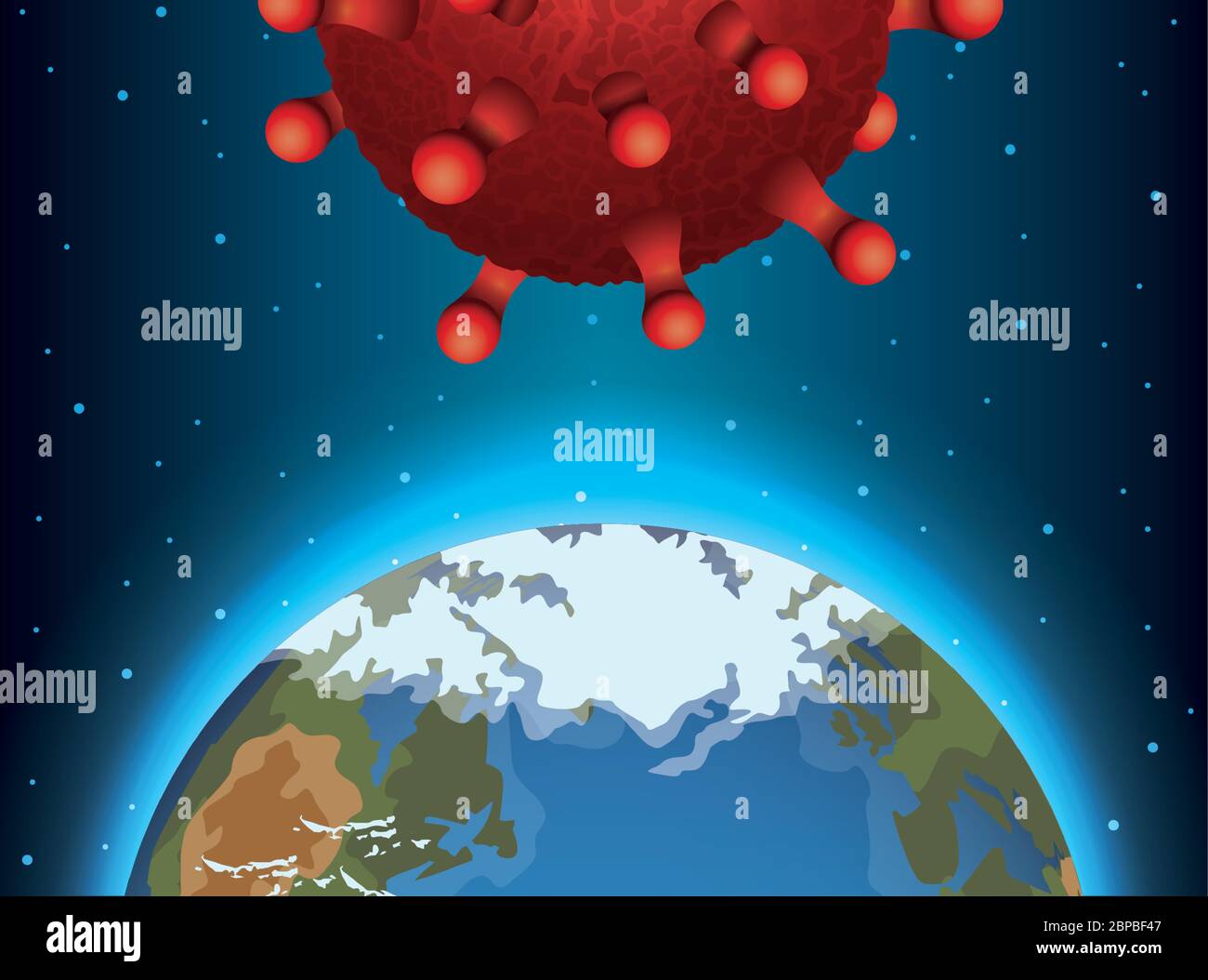 Planet earth infected virus Stock Vector Images - Alamy