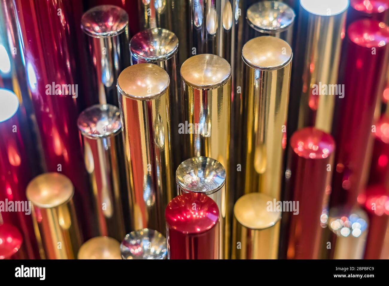 colorful metal pipes background Stock Photo - Alamy