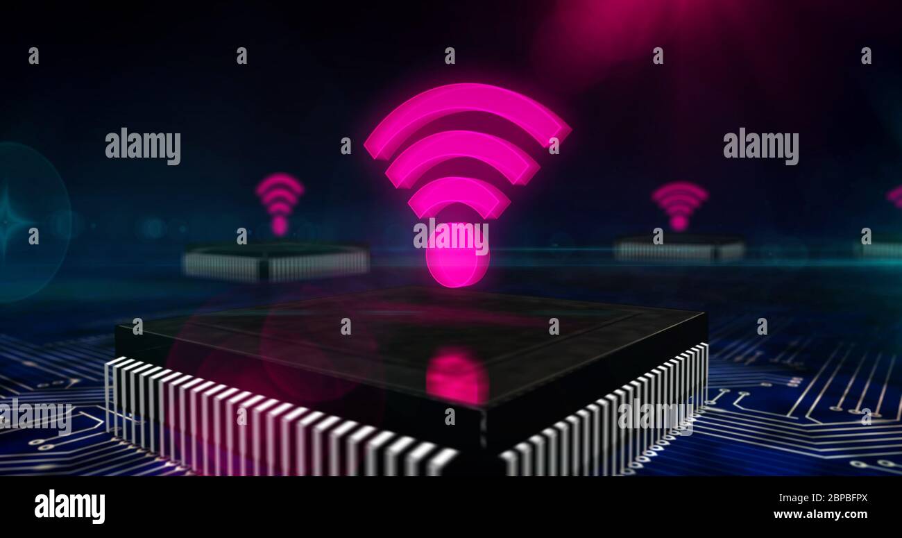 Wi-fi wireless communication network. 5G, mobile connection, digital ...