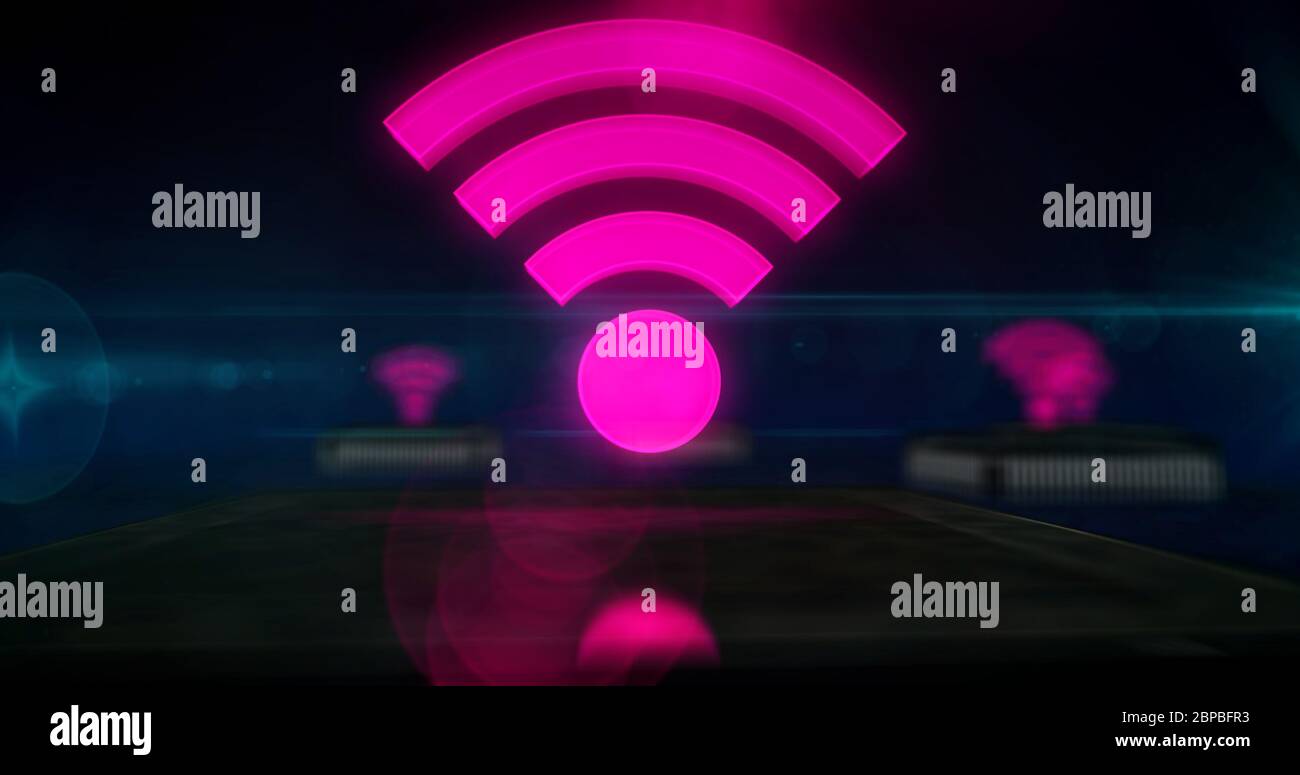 Wi-fi wireless communication network. 5G, mobile connection, digital ...