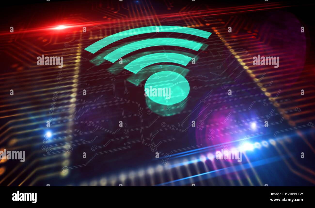 Wi-fi wireless communication network. 5G, mobile connection, digital ...