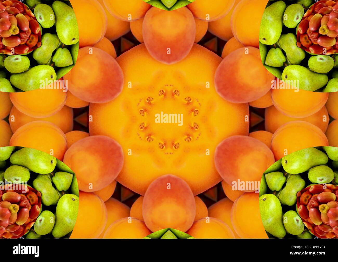 Beautiful fruit mandalas for a healthy life Stock Photo - Alamy
