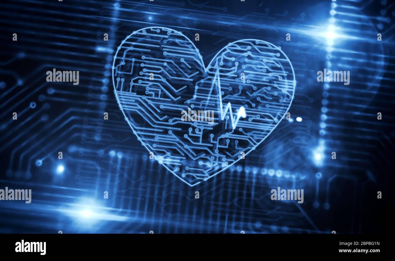 Cyber life and beating heart. Love, digital dating, robotics, health ...