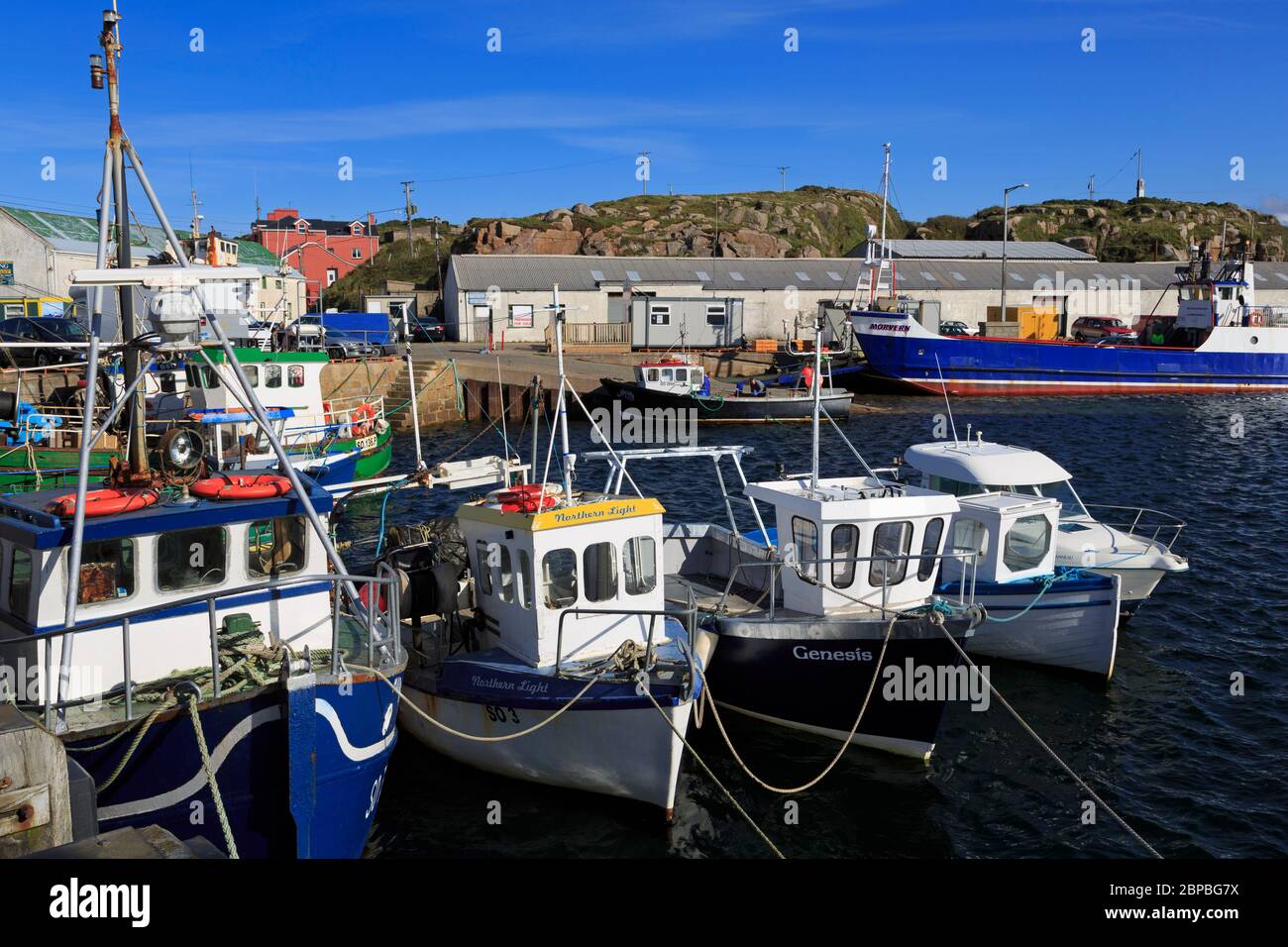 Fishing boats, Burtonport, County Donegal, Ireland, Europe Stock Photo ...
