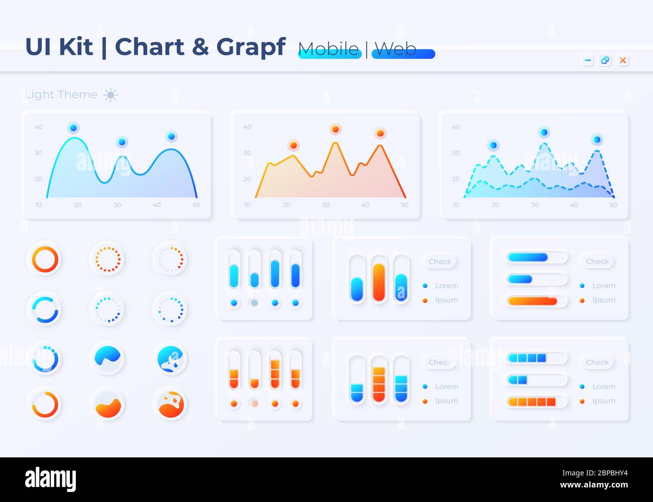 Diagram UI elements kit Stock Vector Image & Art - Alamy