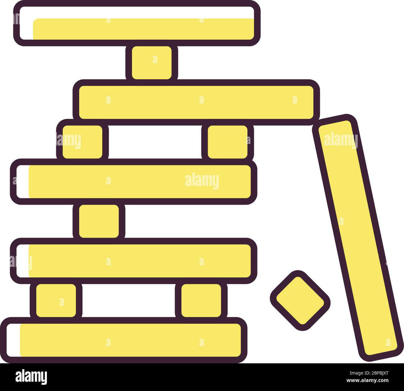 Wooden blocks game RGB color icon Stock Vector Image & Art - Alamy