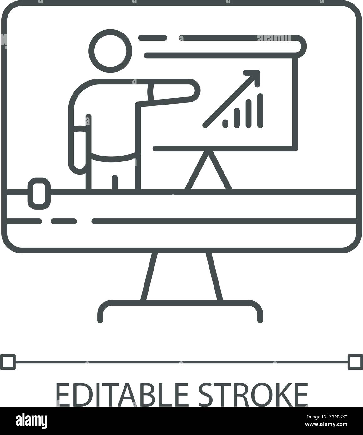 Tutorial video pixel perfect linear icon Stock Vector Image & Art - Alamy