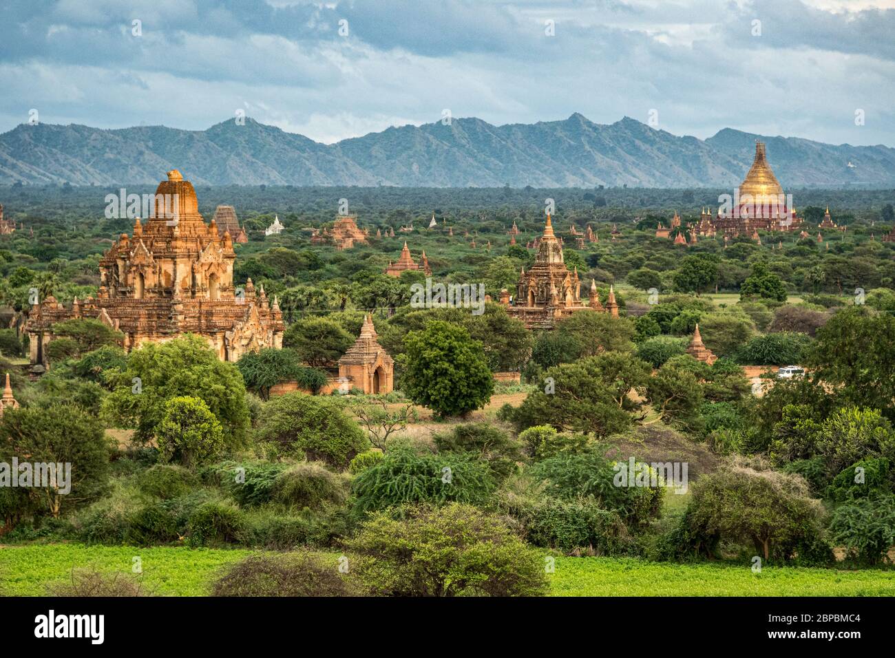 Panorama of the temples at Bagan, Myanmar Stock Photo - Alamy