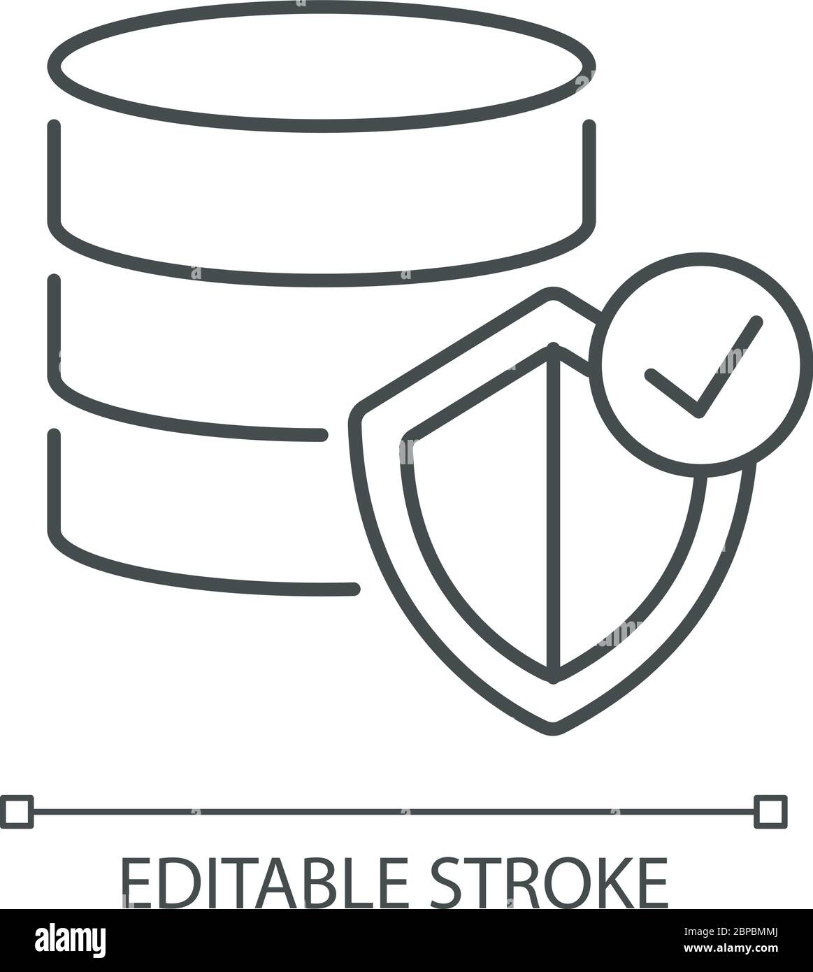 Datacenter Security Pixel Perfect Linear Icon Stock Vector Image And Art