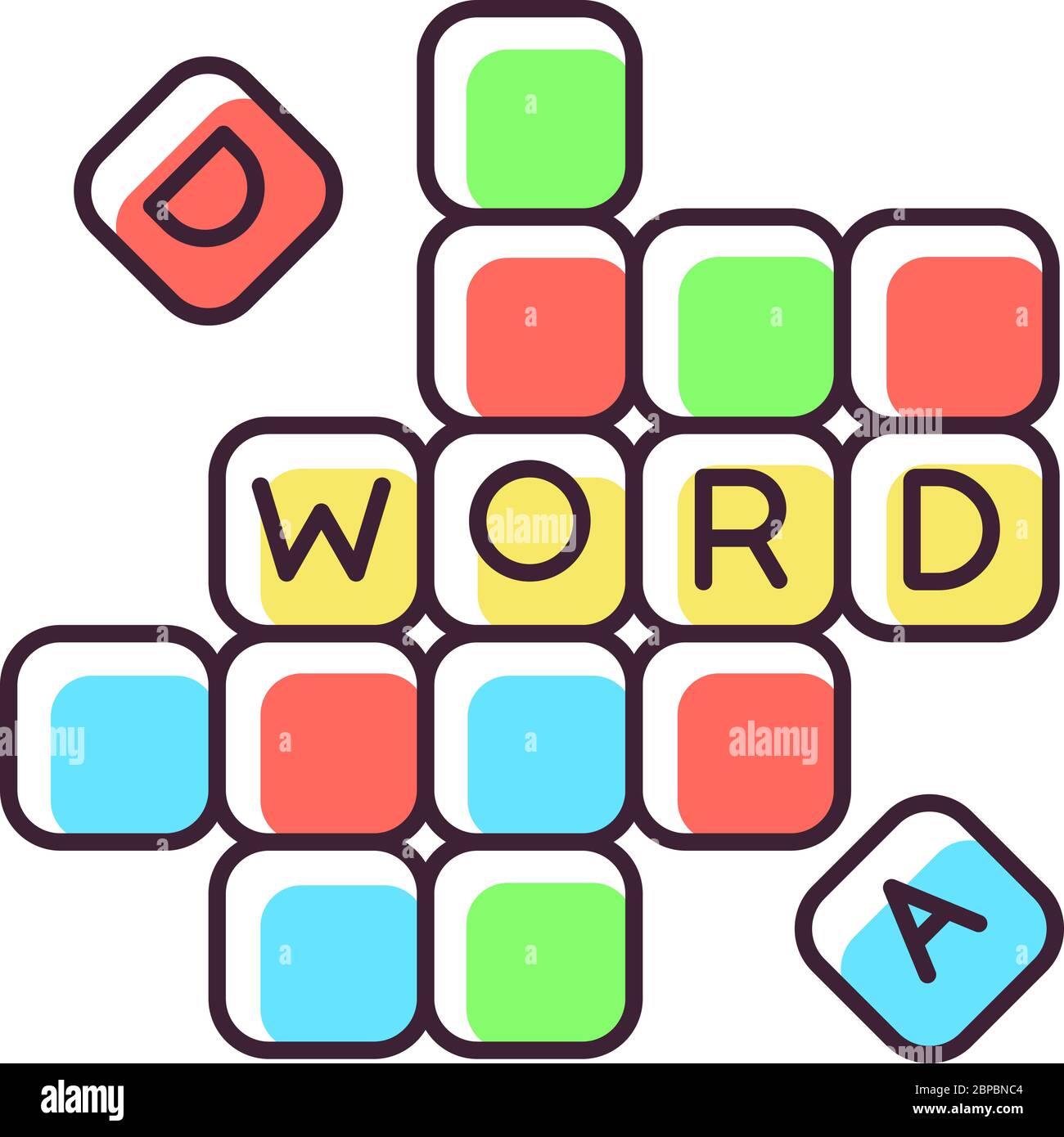 Word game RGB color icon Stock Vector Image & Art - Alamy