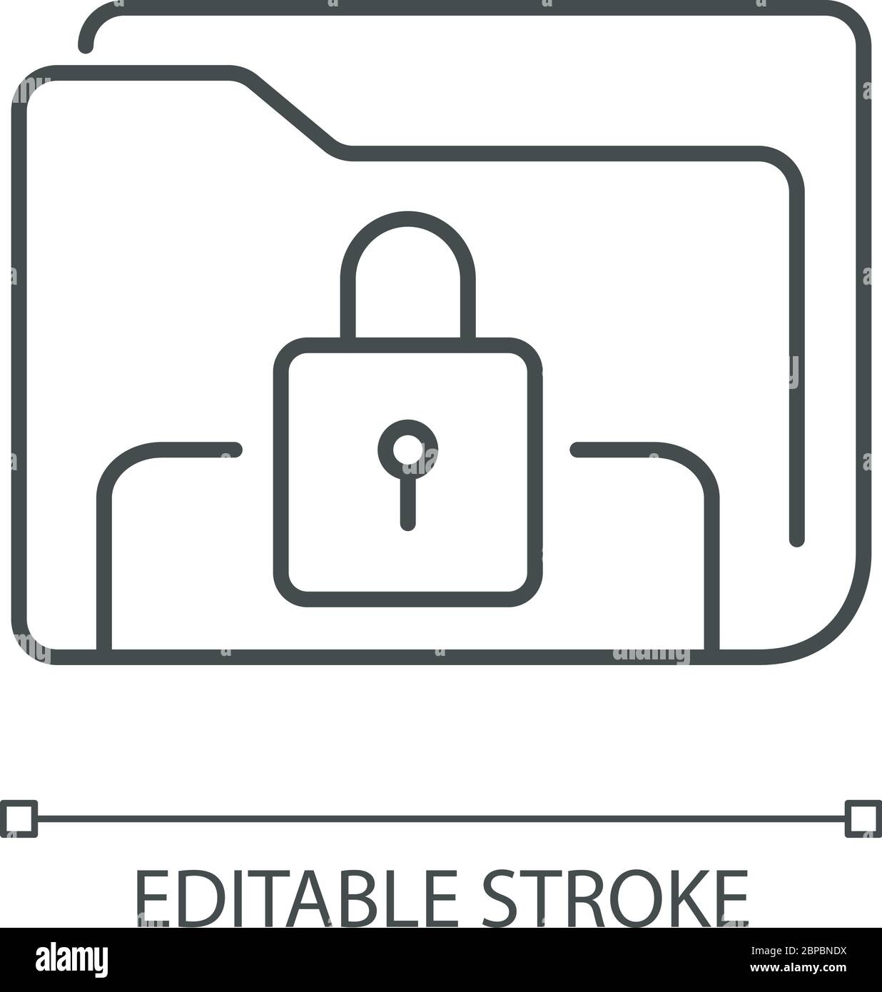 Documents Security Pixel Perfect Linear Icon Stock Vector Image And Art