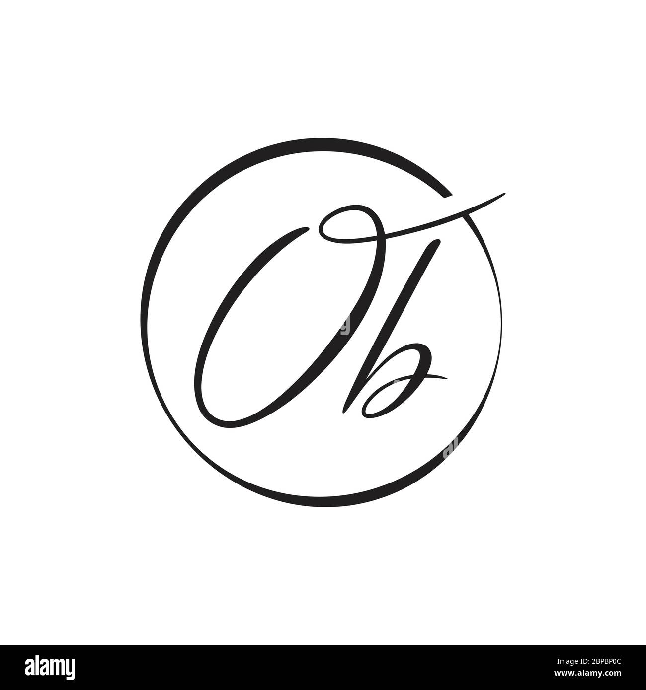 Ob minimal logo hi-res stock photography and images - Alamy