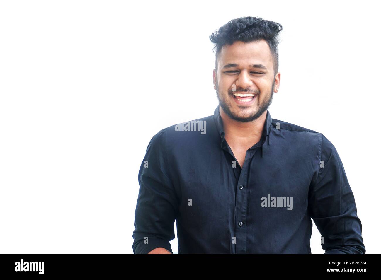 Indian man human face smiling hi-res stock photography and images - Alamy