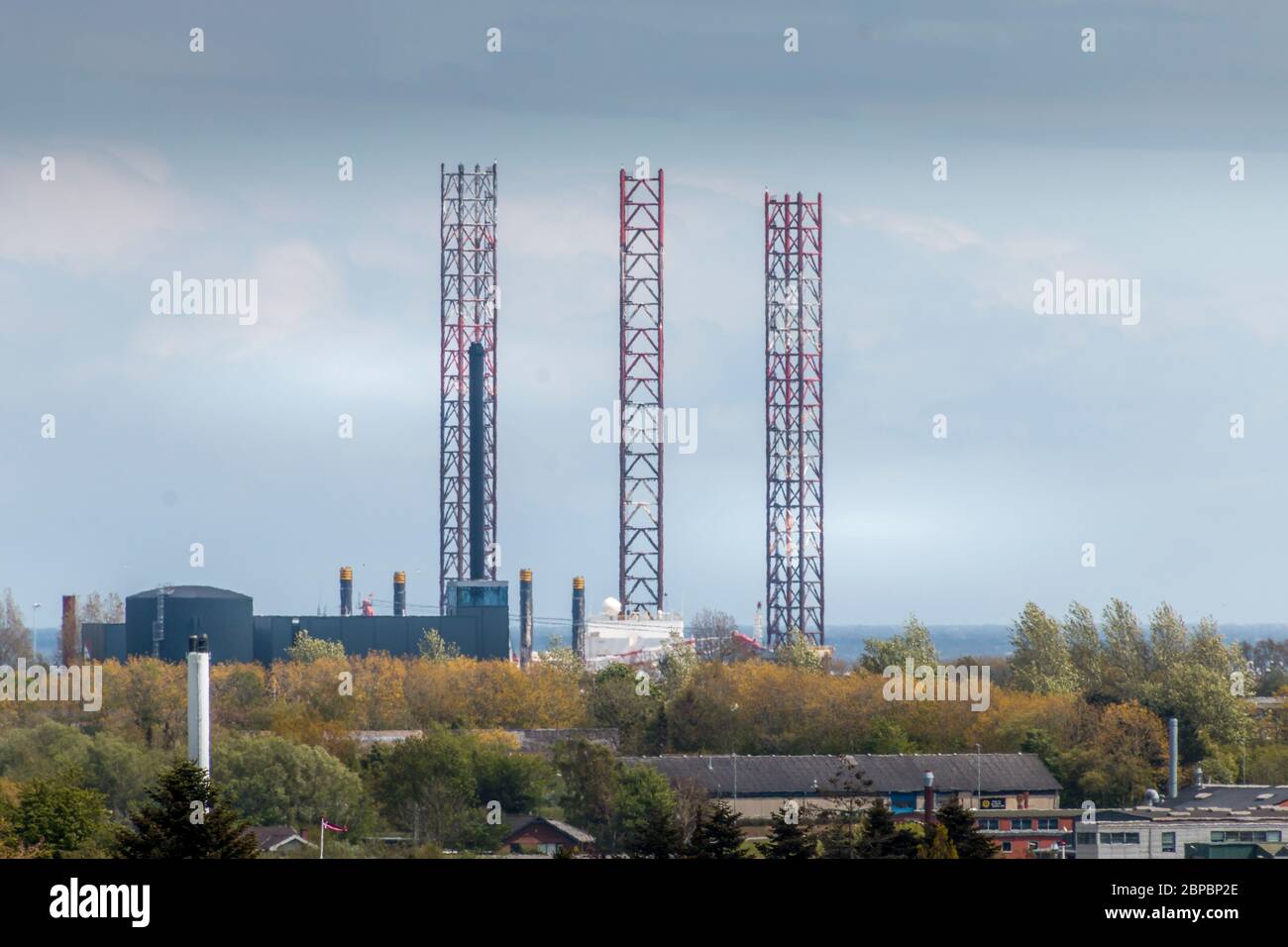 Maersk innovator drilling platform that is in dock in Grenaa. great ...