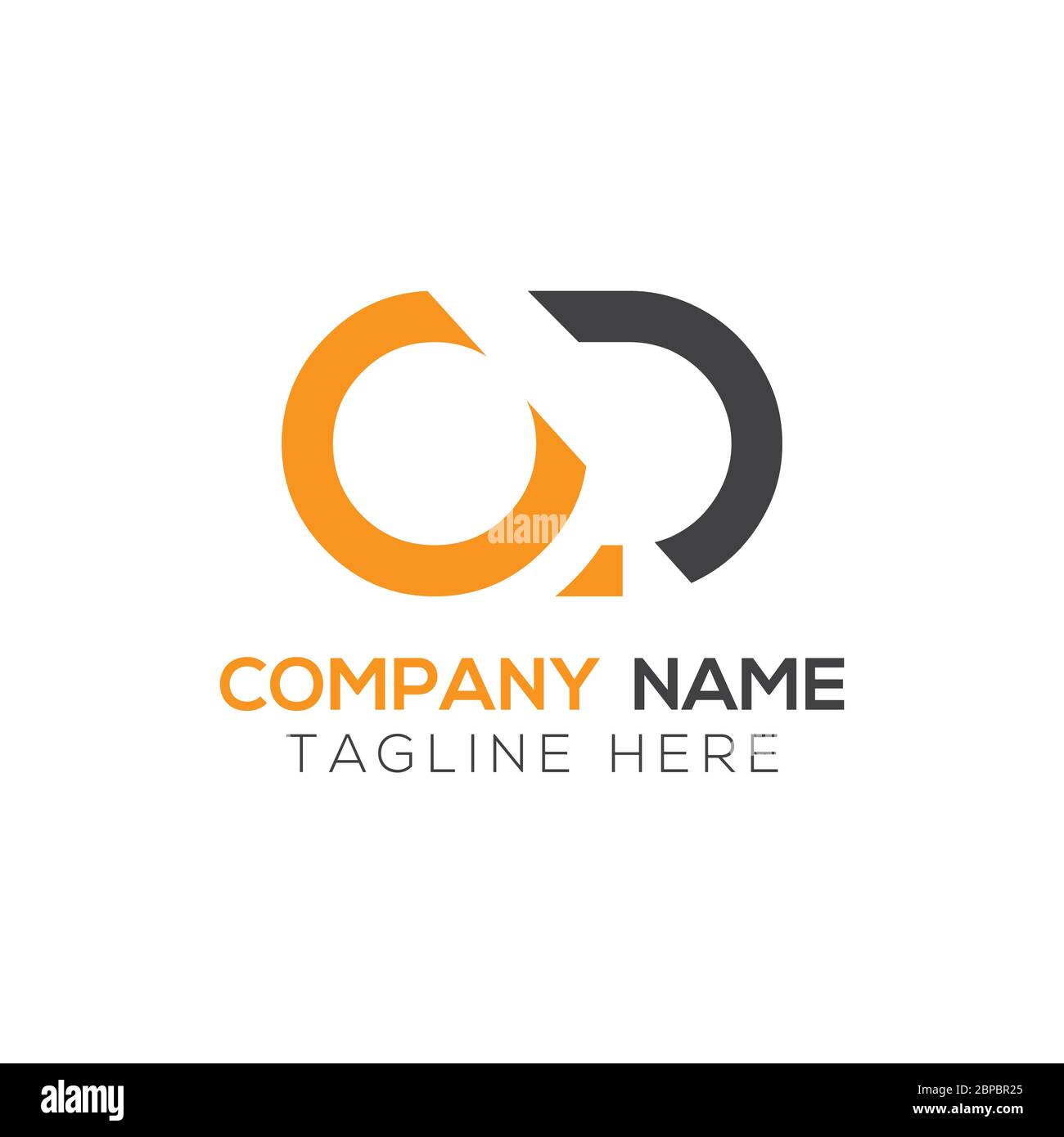 Initial Simple Letter OD Logo Design Vector Template. Abstract Minimal ...