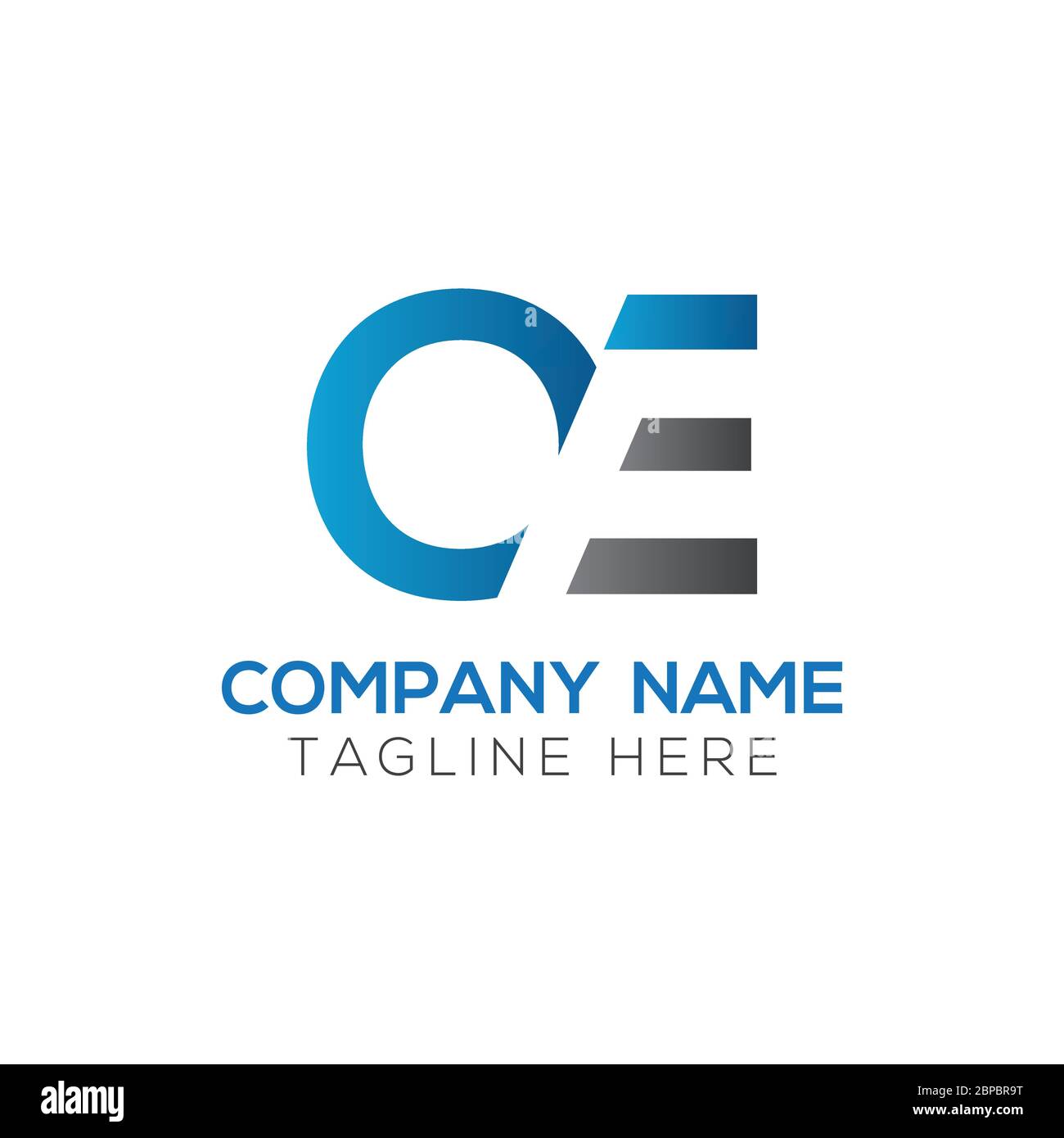 Initial Simple Letter OE Logo Design Vector Template. Abstract Minimal ...