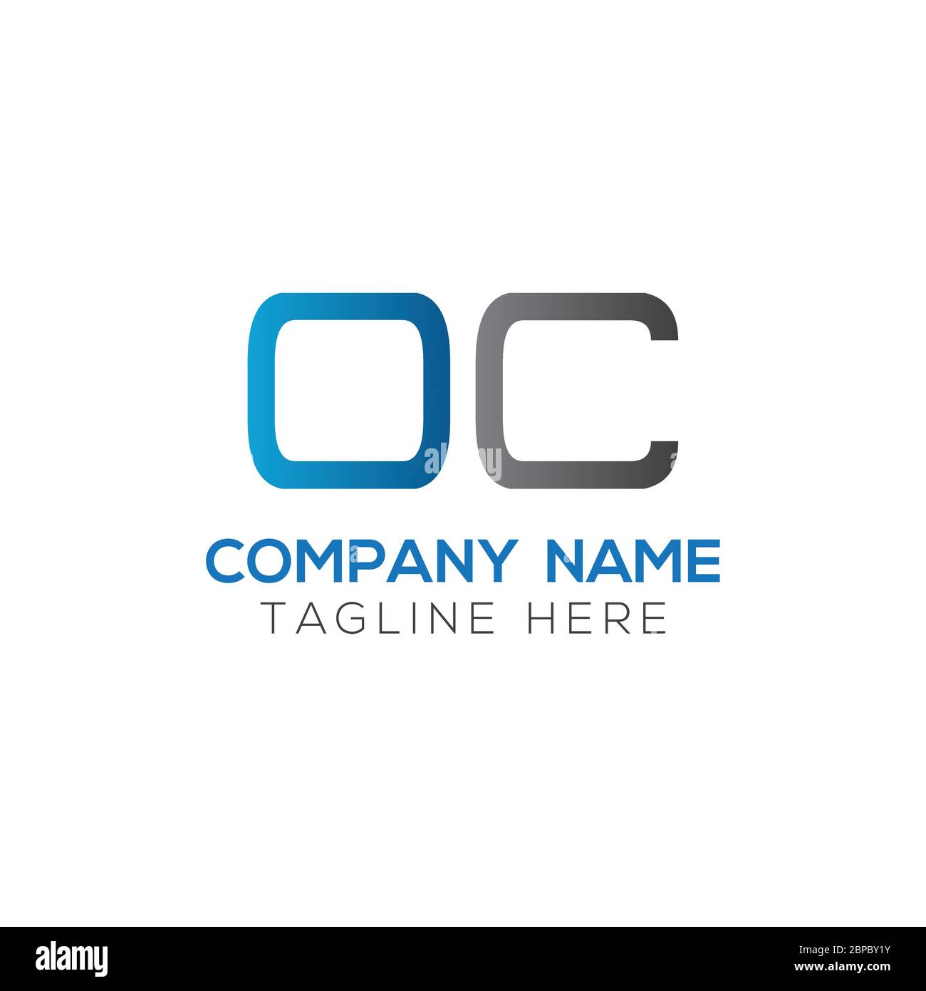 Initial Simple Letter OC Logo Design Vector Template. Abstract Minimal ...