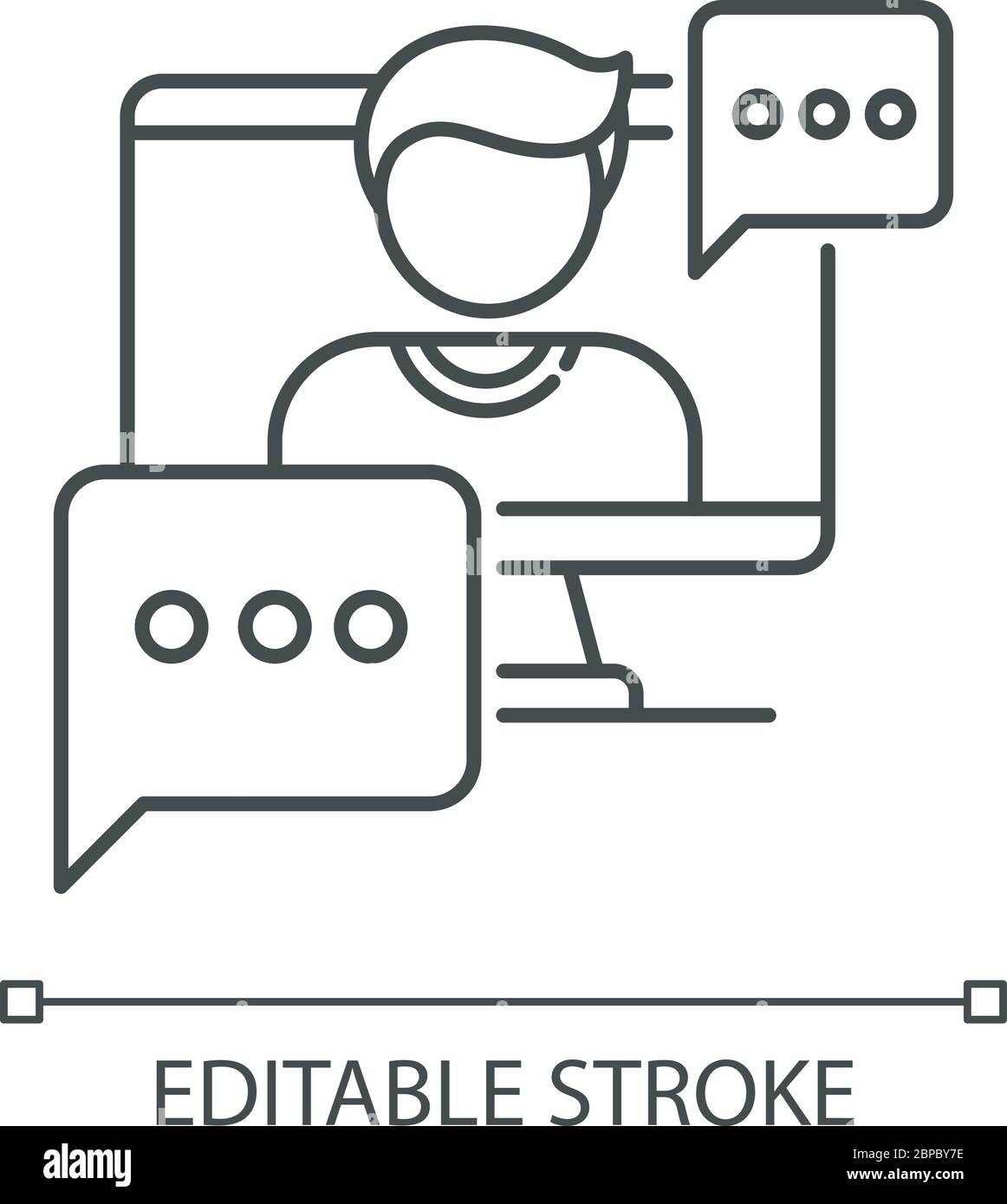 Online video interview Black and White Stock Photos & Images - Alamy