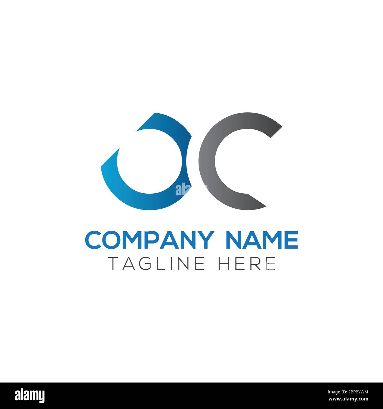 Initial Simple Letter OC Logo Design Vector Template. Abstract Minimal ...