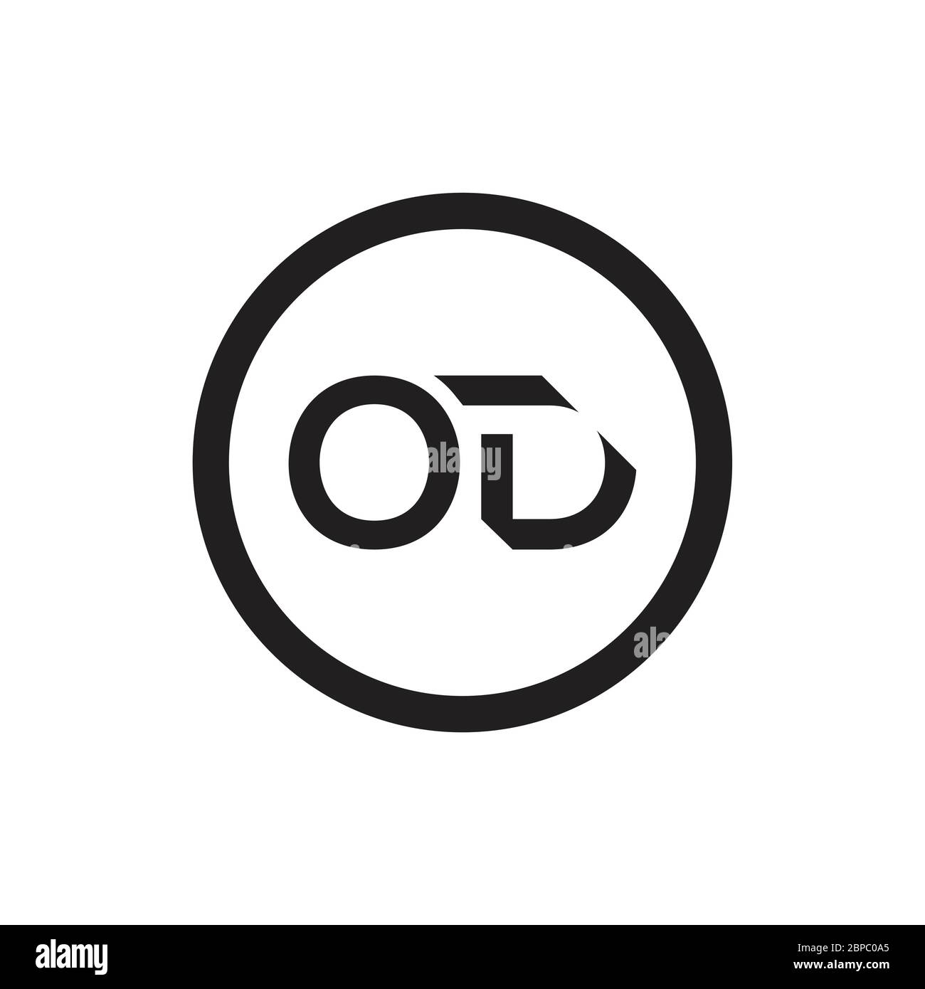 Initial Simple Letter OD Logo Design Vector Template. Abstract Minimal ...
