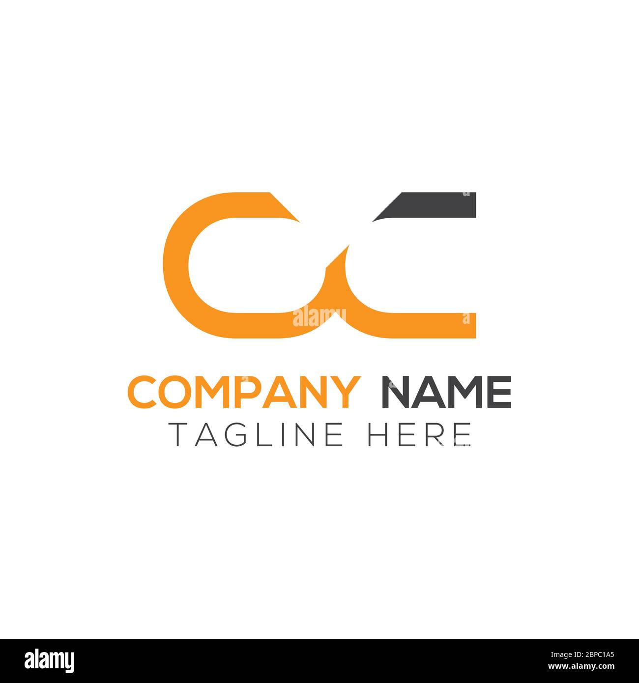 Initial Simple Letter OC Logo Design Vector Template. Abstract Minimal ...