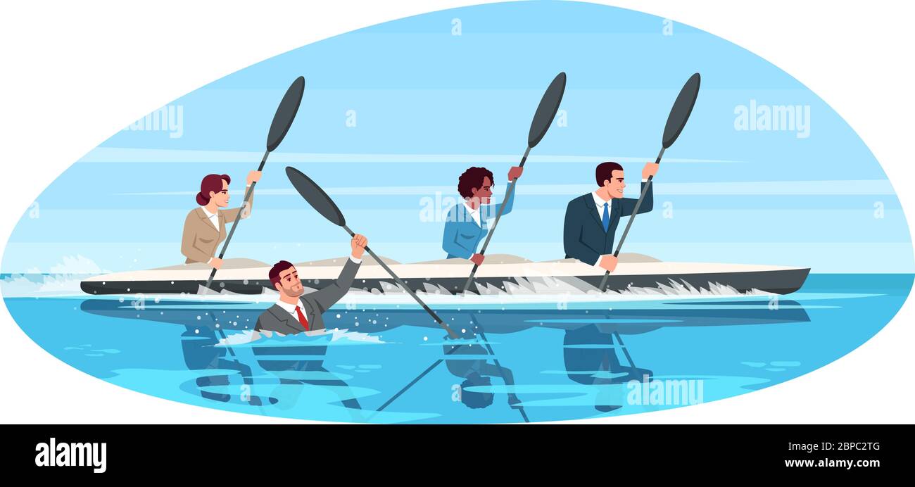 Competitive work semi flat vector illustration Stock Vector Image & Art ...