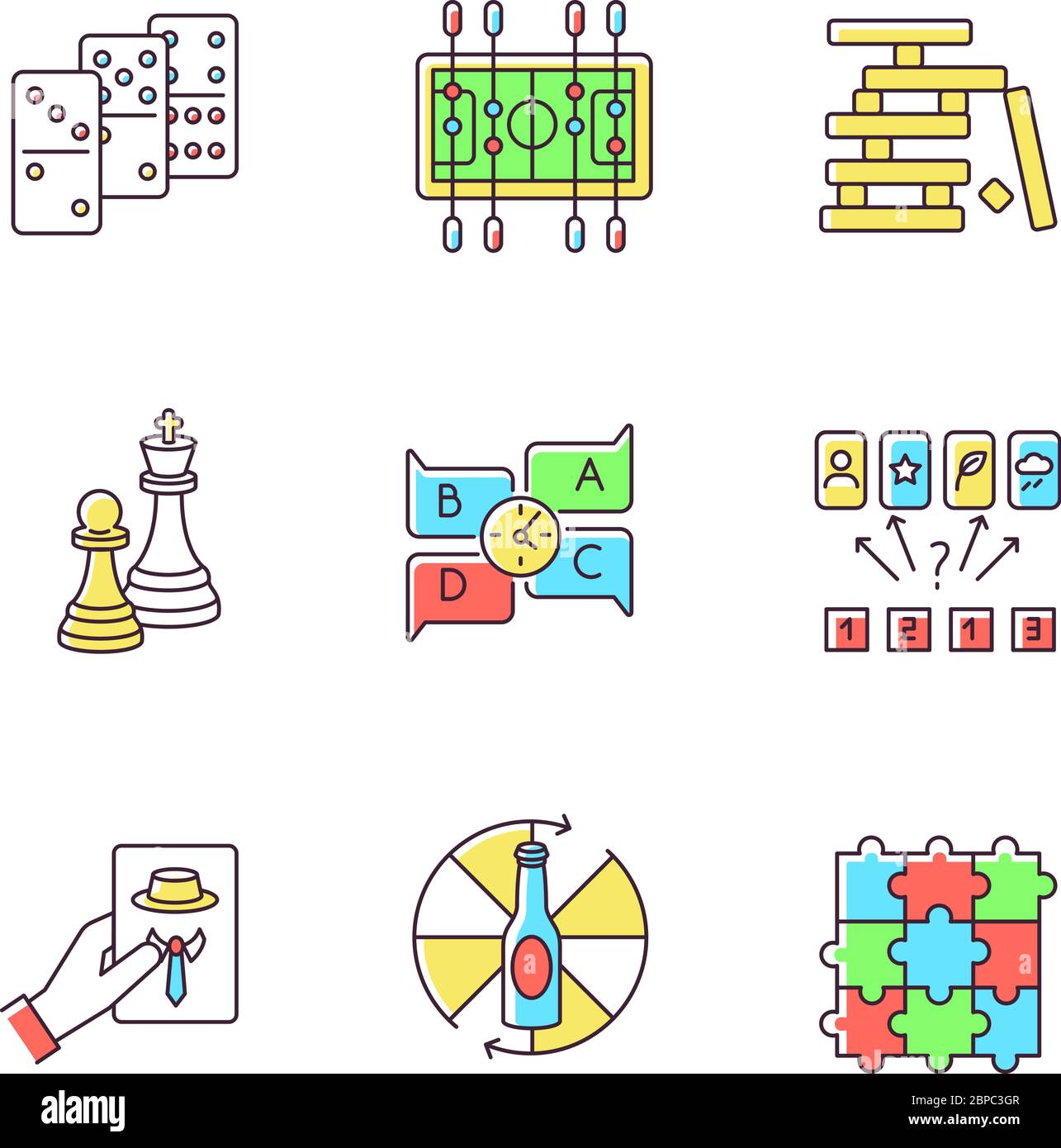 Party games RGB color icons set Stock Vector Image & Art - Alamy