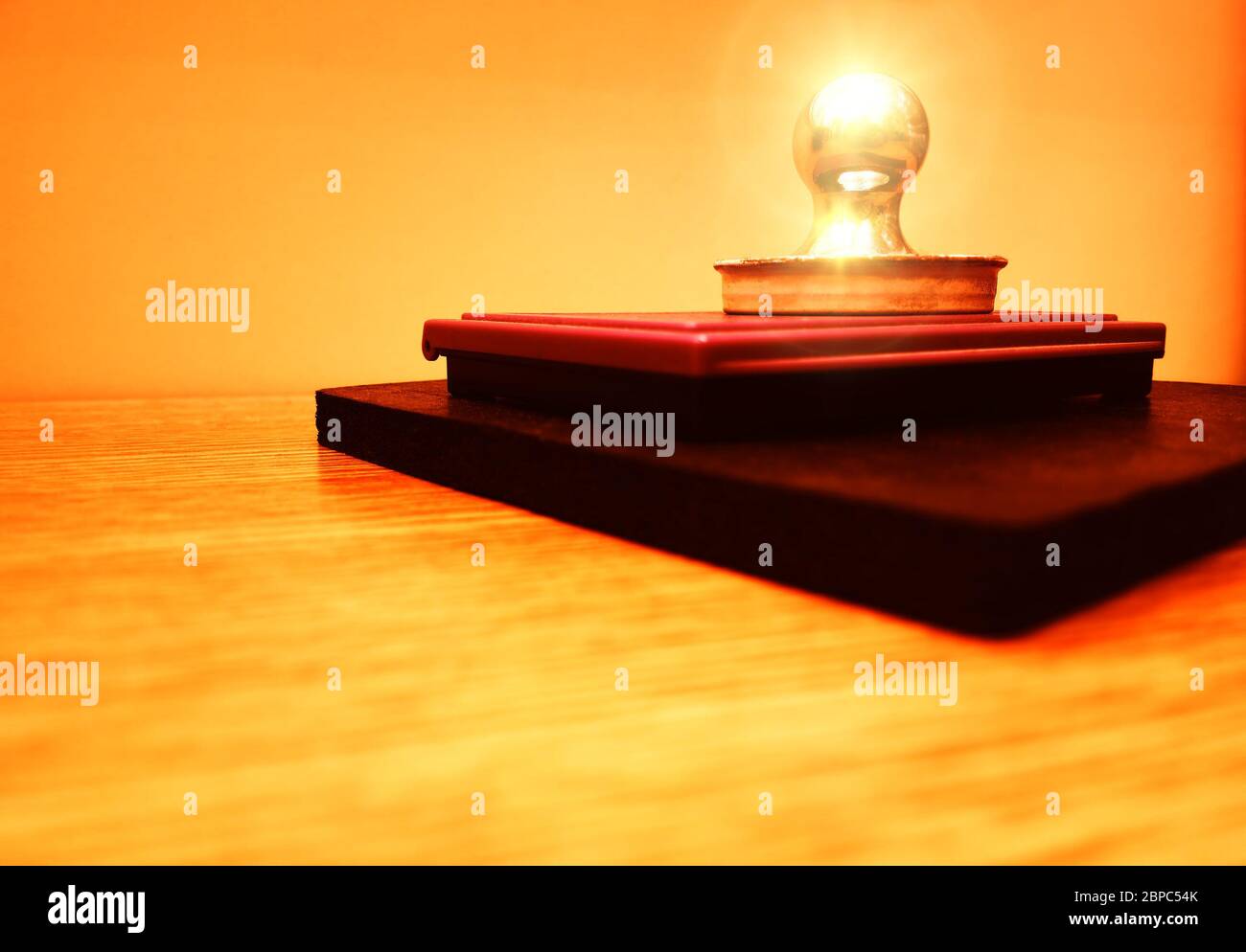 Vintage golden stamp with glowing light Stock Photo - Alamy