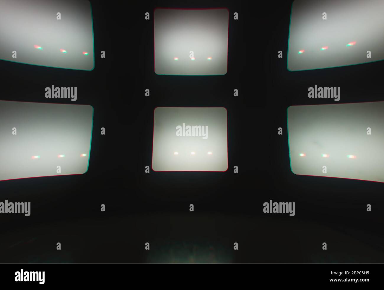 Six empty tv screens abstract background Stock Photo - Alamy